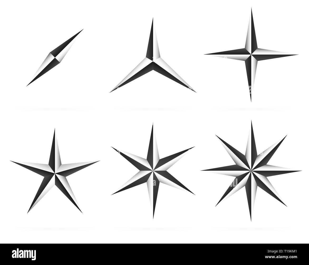 Etoile 5 branches Banque d'images noir et blanc - Alamy