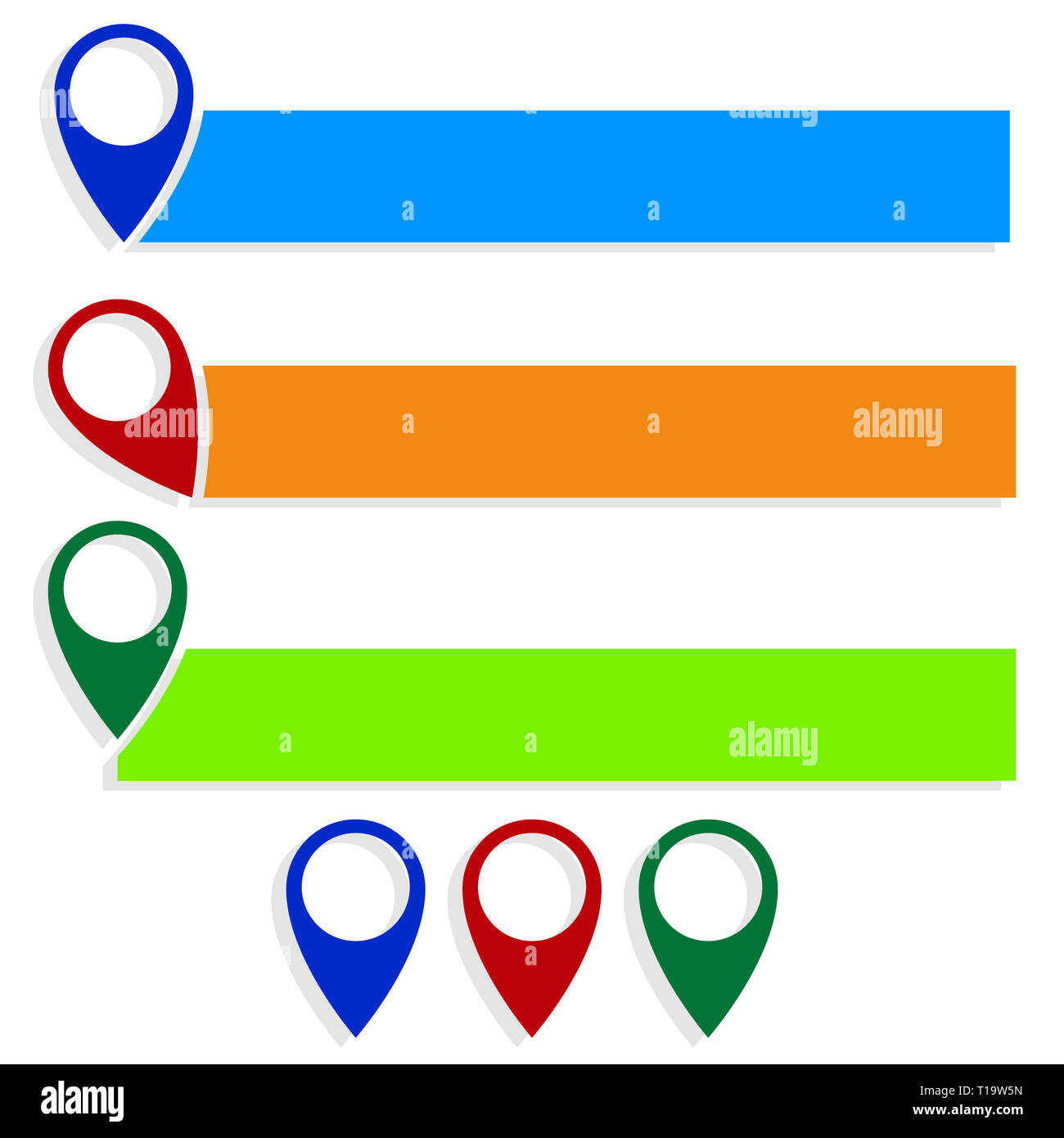 La carte borne, marqueur de carte vecteur. Flèche, l'icône du pointeur ...