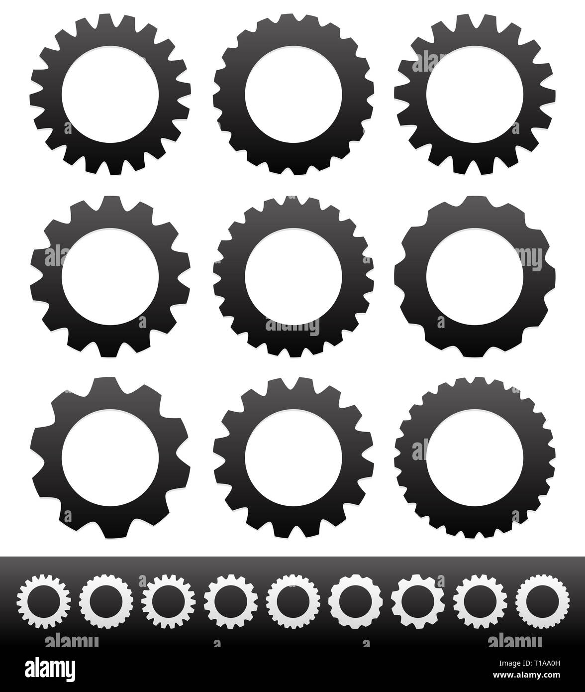 Gearwheel rack wheel gear icon Banque de photographies et d’images à ...