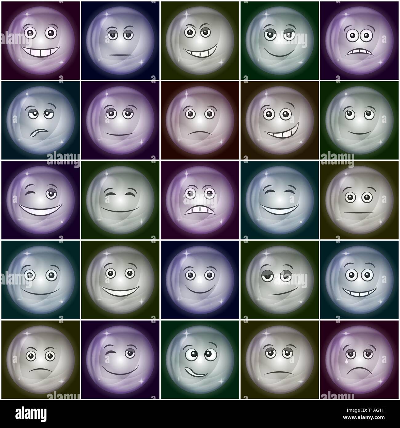 Smiley clin d'oeil Banque d'images vectorielles - Alamy