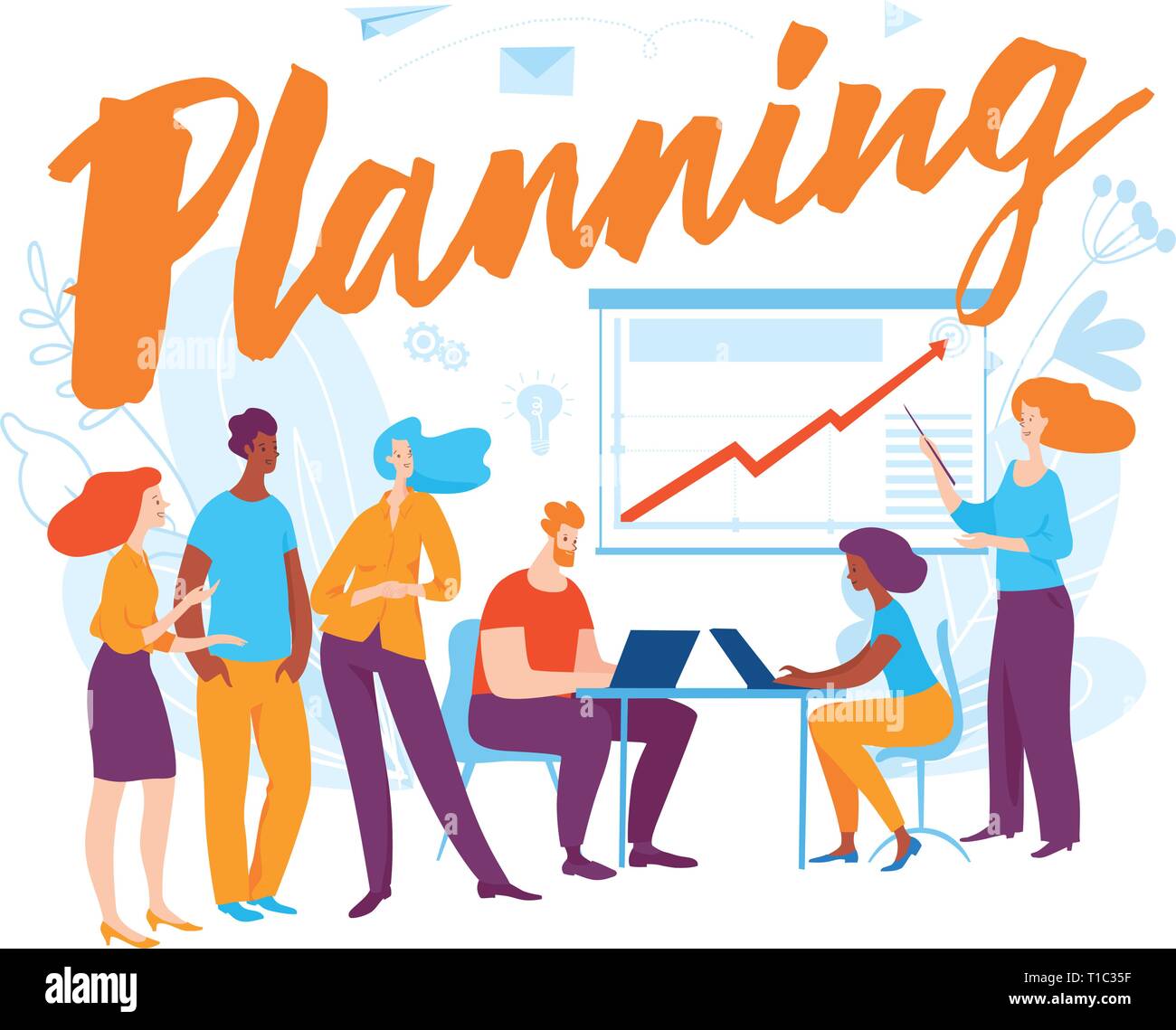 Groupe de planification Banque d'images vectorielles - Alamy