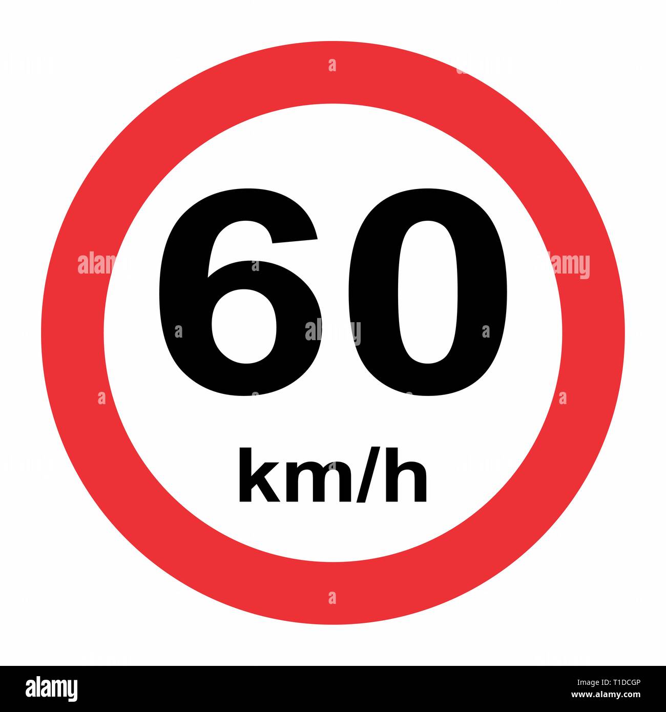 Km speed sign Banque d'images vectorielles - Alamy