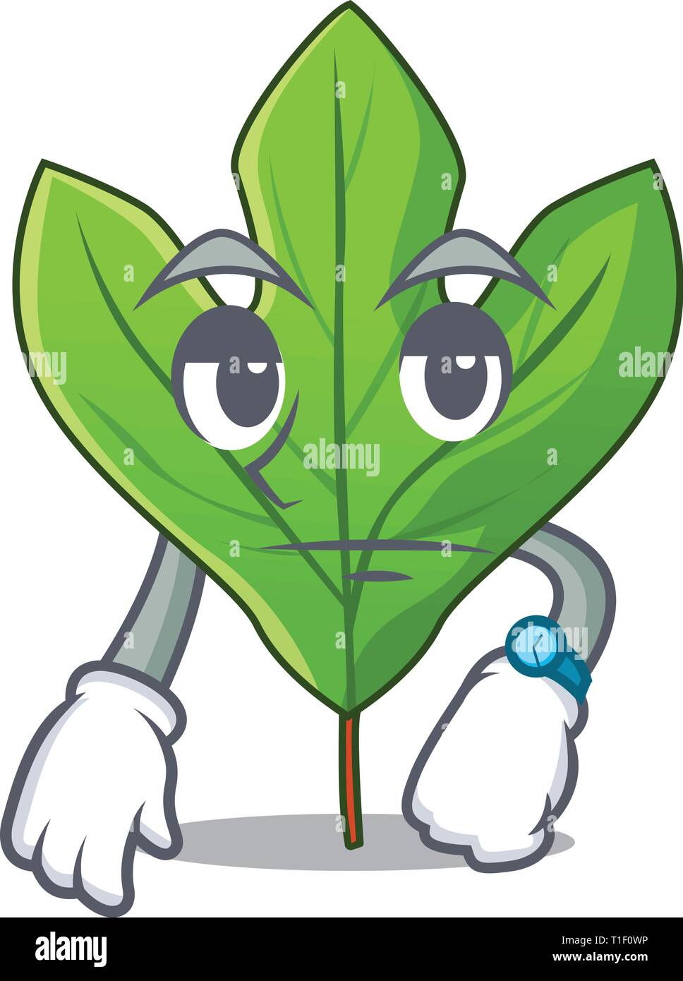 L'attente dans la forme des feuilles de sassafras cartoon vector ...