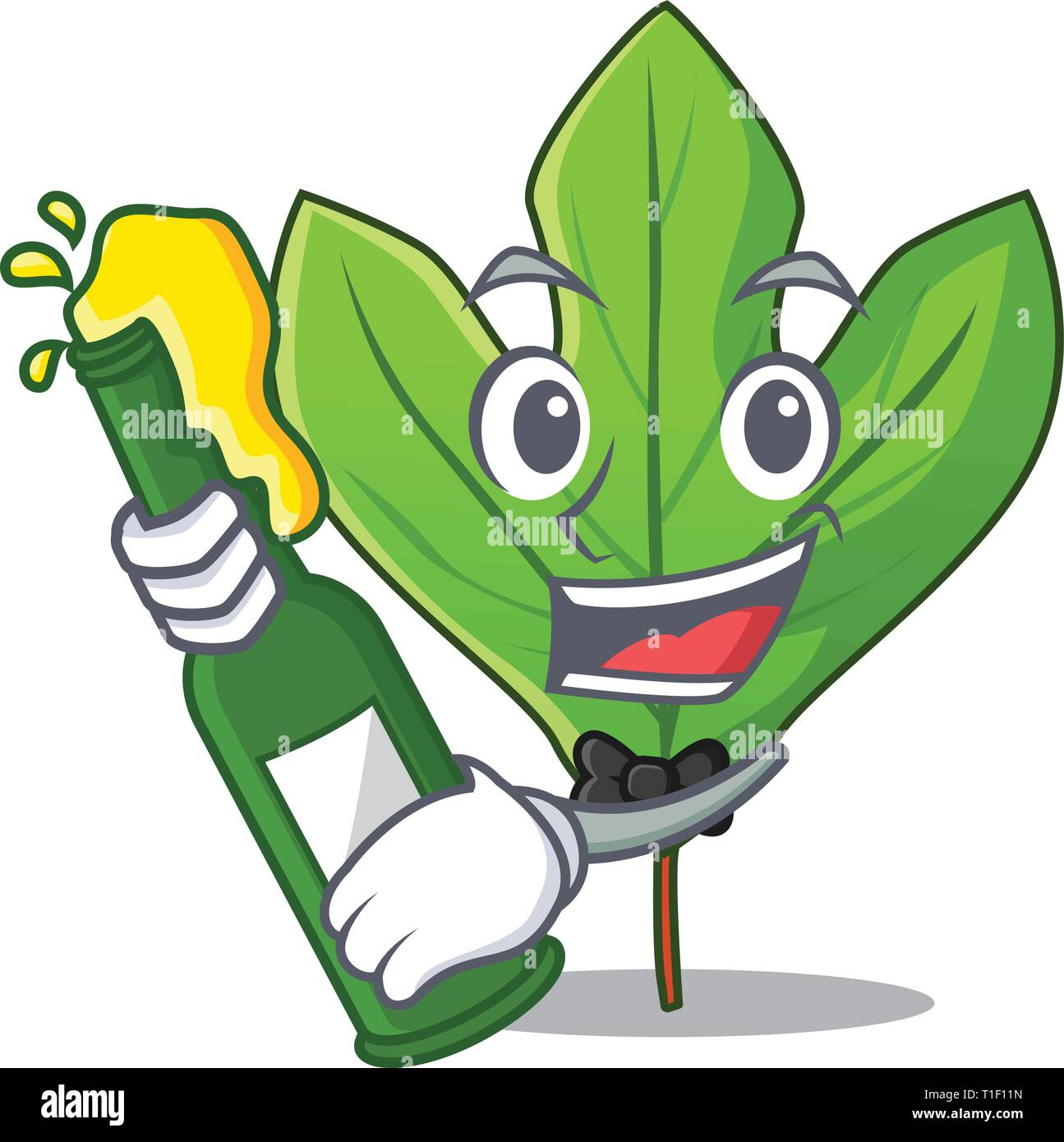 Avec de la bière dans la forme des feuilles de sassafras cartoon vector ...