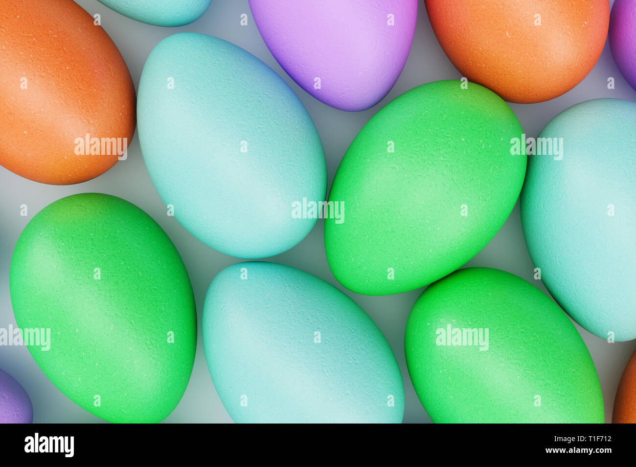 Les oeufs de Pâques colorés, couleur pastel, Multi color oeufs : rose ...