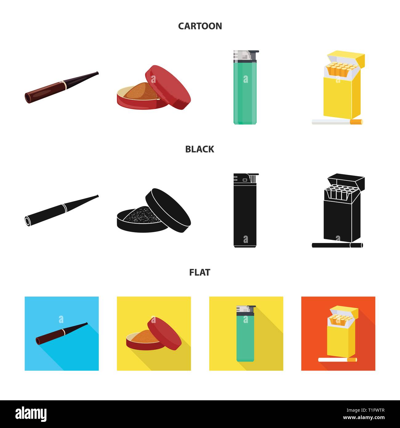 Boite à tabac ronde Banque d'images vectorielles - Alamy