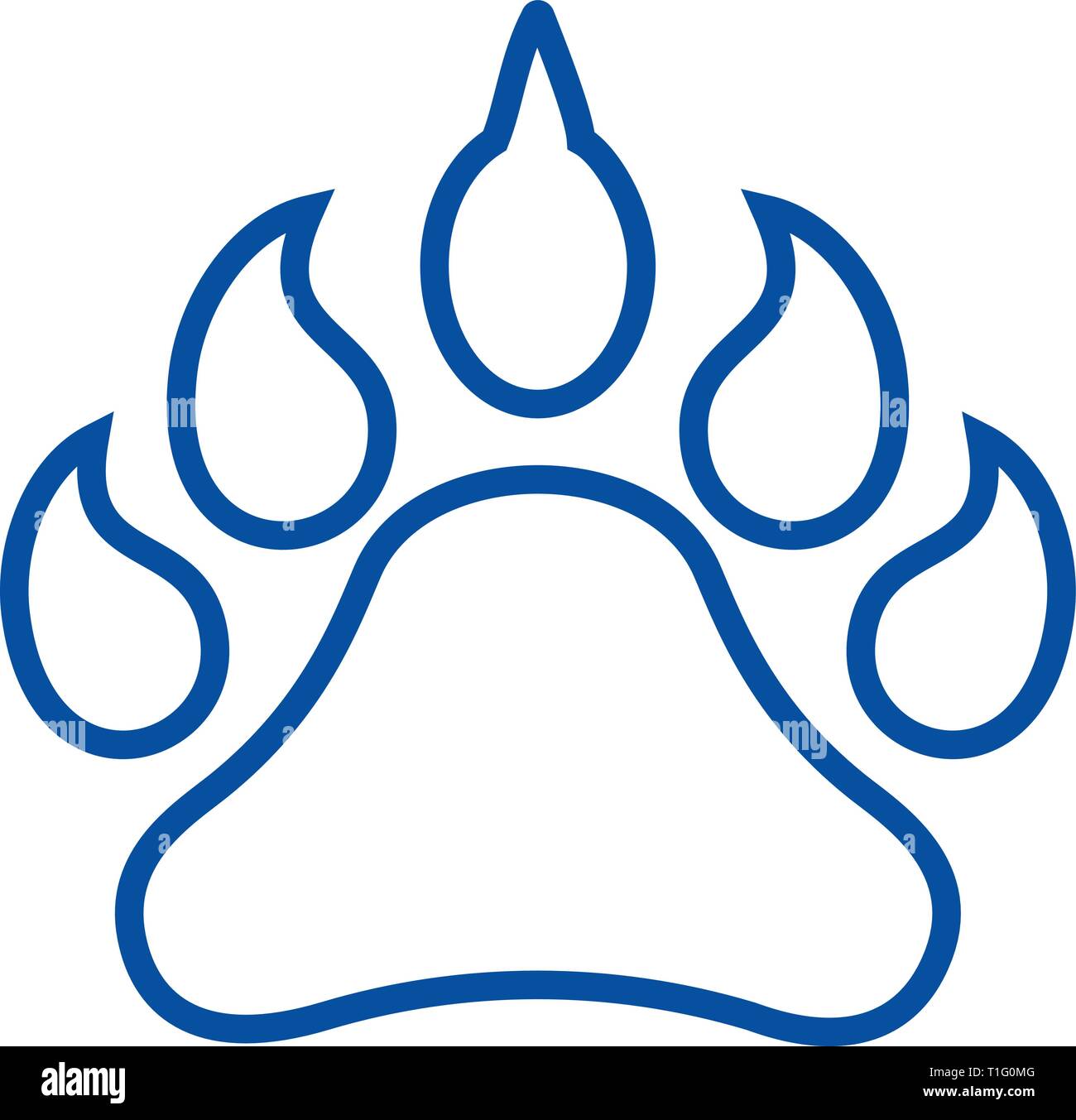 L'icône de la ligne empreinte animale concept. L'empreinte d'animaux ...