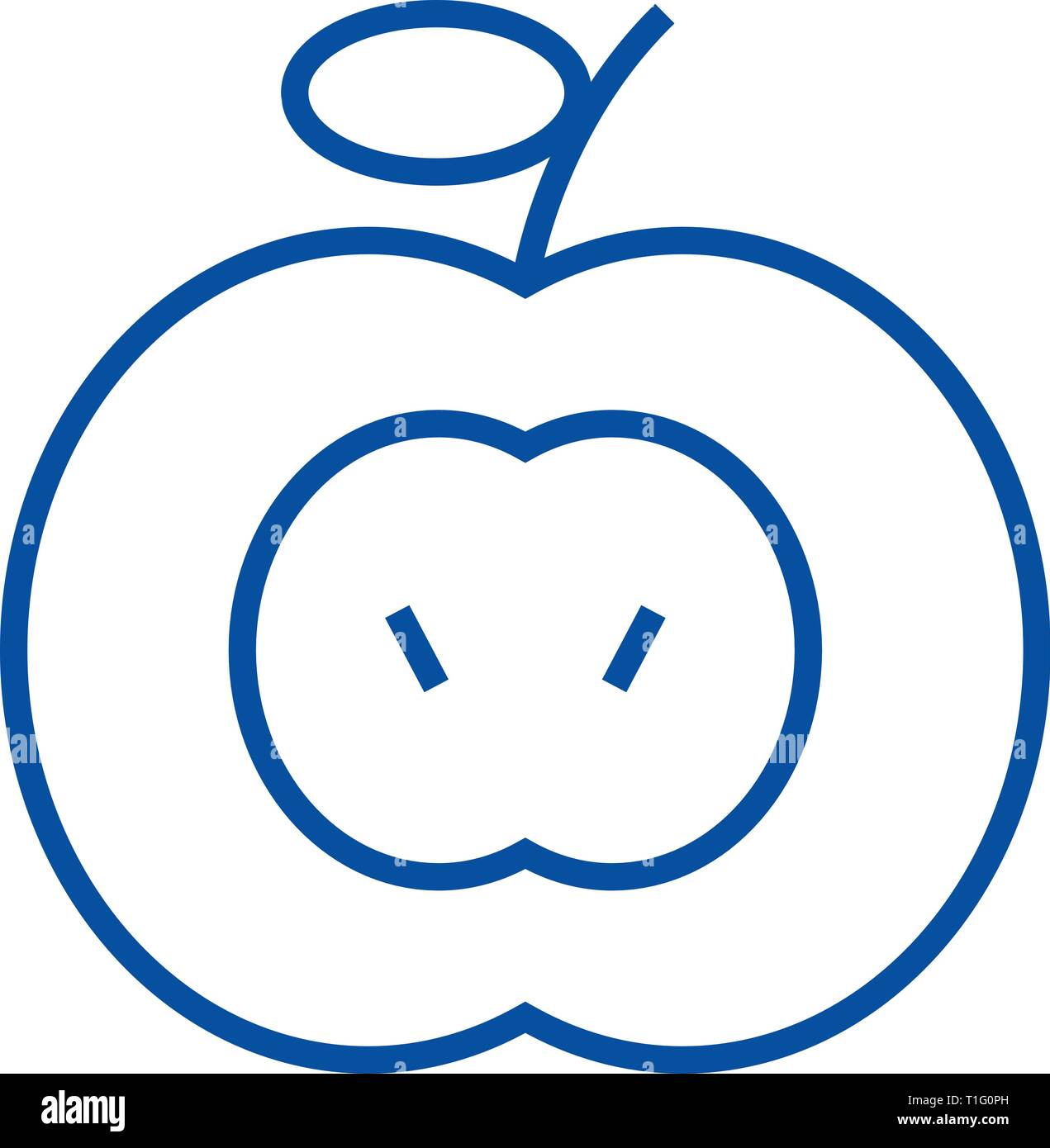 L'icône de la ligne signe Apple concept. Signe Apple télévision vector ...