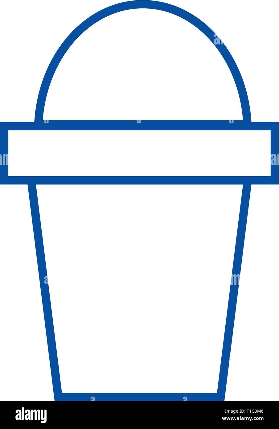 L'icône de la ligne du godet concept. Godet à plat, signe, symbole ...