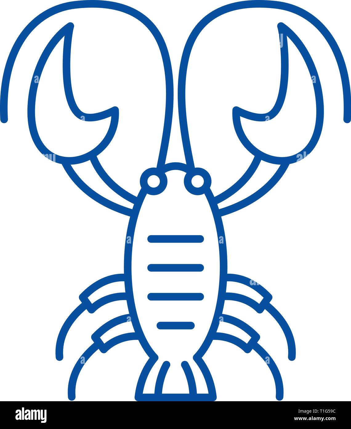 Signe astrologique Cancer icône ligne concept. Signe astrologique ...