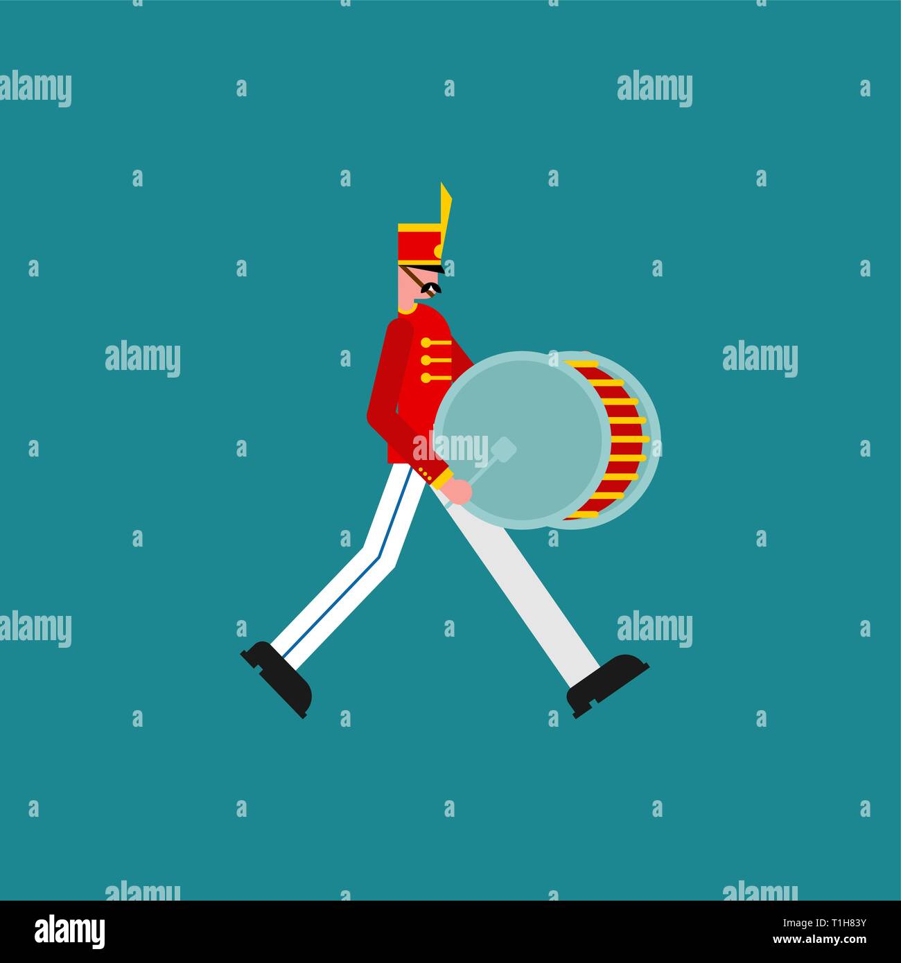 Instrument de musique de tambour militaire Banque d'images vectorielles ...