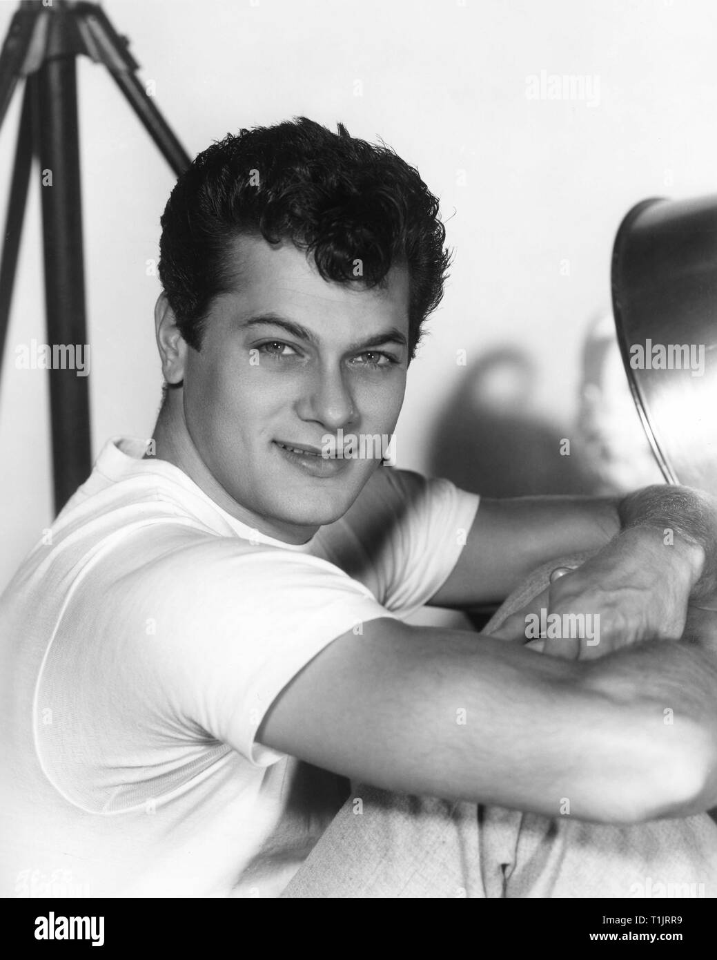Tony curtis jamie lee curtis Banque d'images noir et blanc - Alamy