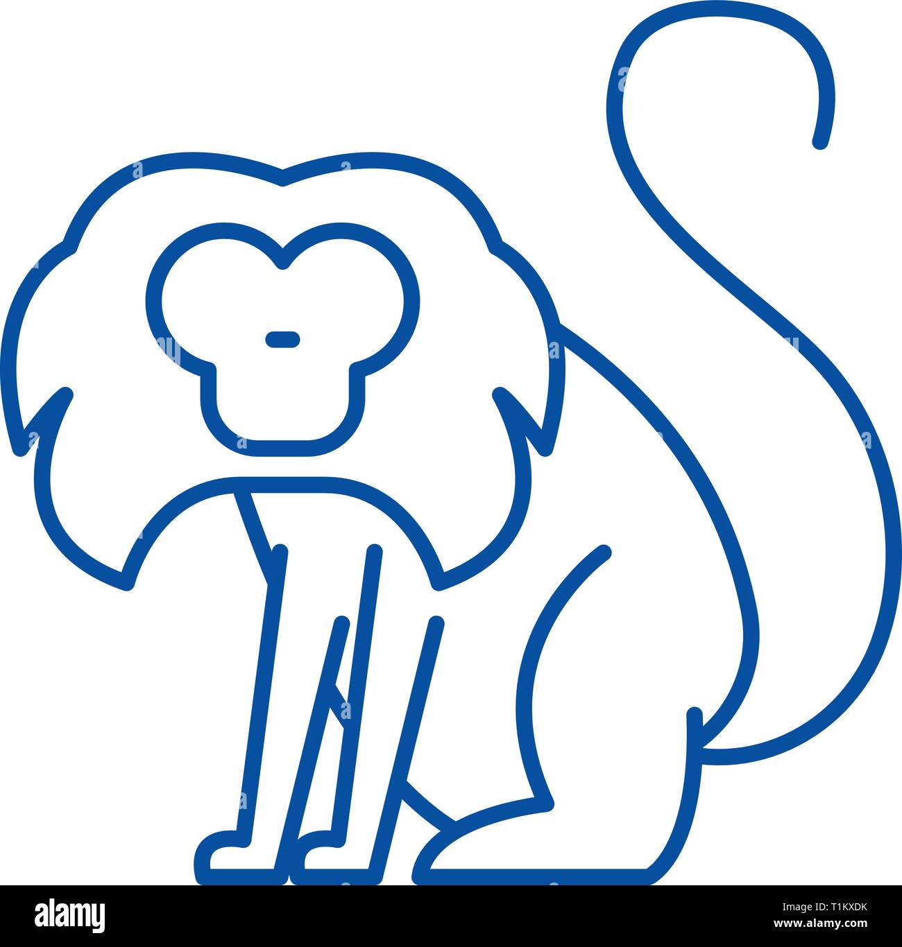 L'icône de la ligne Toque concept. Toque télévision vector symbole ...