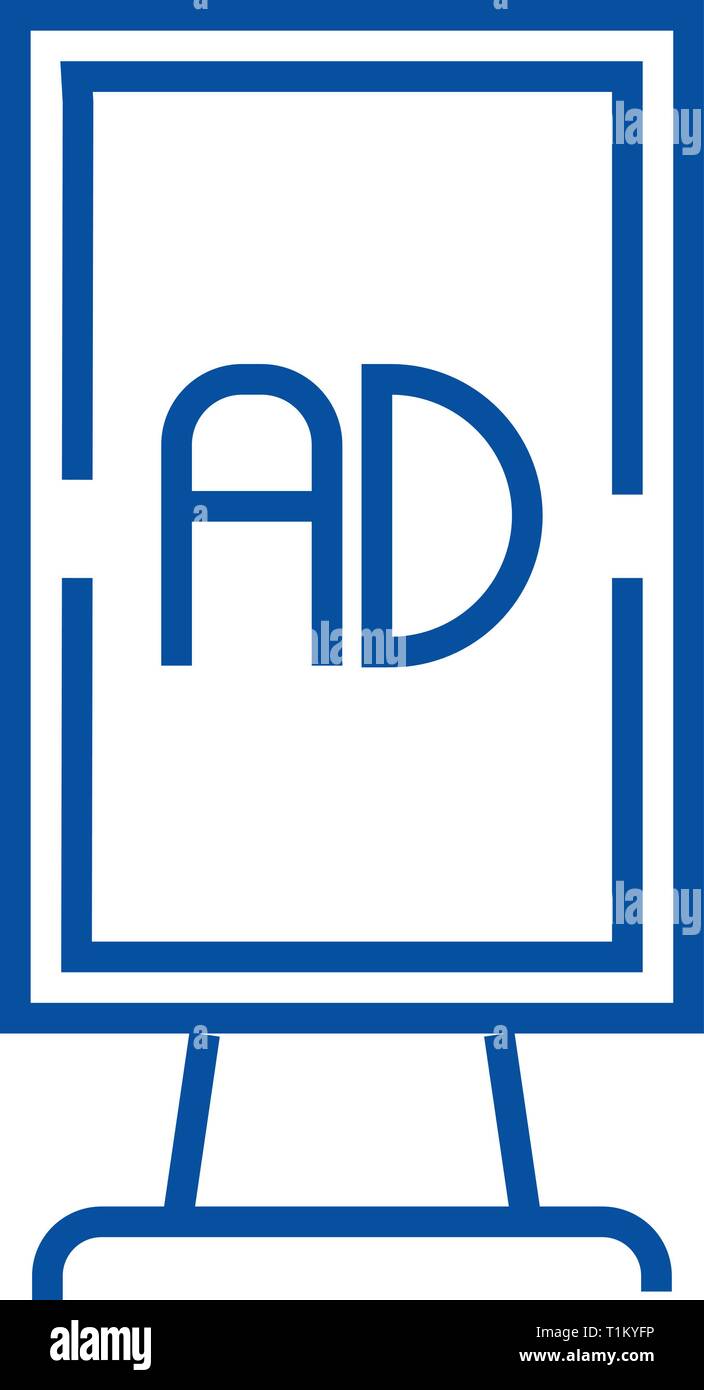 L'icône de la ligne verticale des panneaux publicitaires concept ...