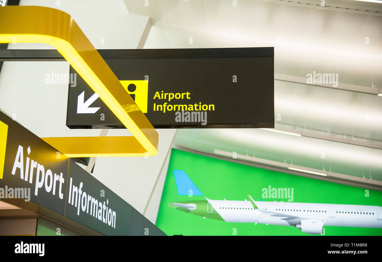 Meeting point sign airport Banque de photographies et d’images à haute ...