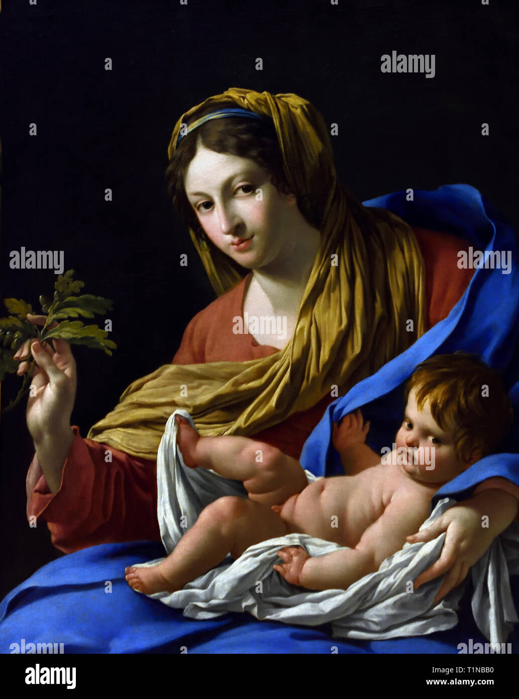 Il vierge tenant une branche de chêne, connue comme la Madone Hesselin ...