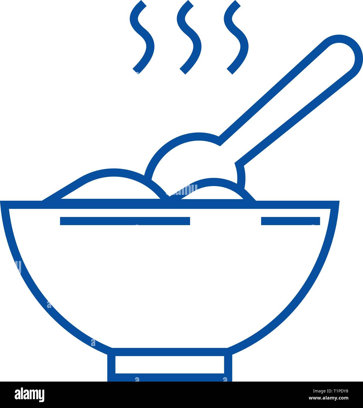 L'icône de la ligne de repas cuisine concept. Repas cuisine télévision ...