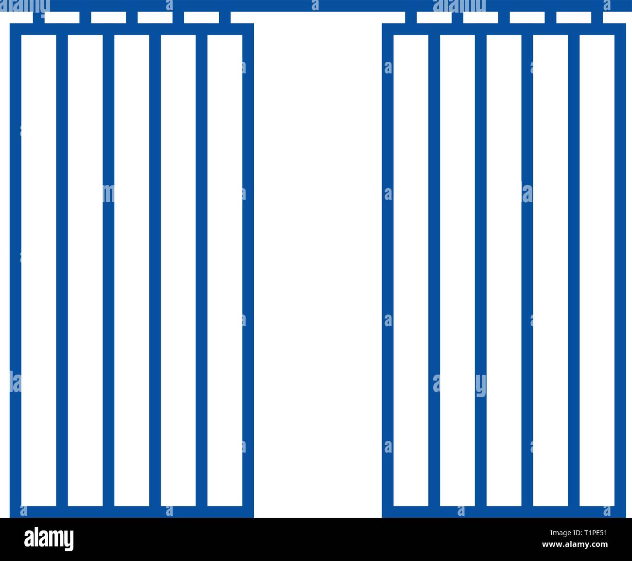 L'icône de la ligne signe rideaux concept. Inscrivez-rideaux télévision ...