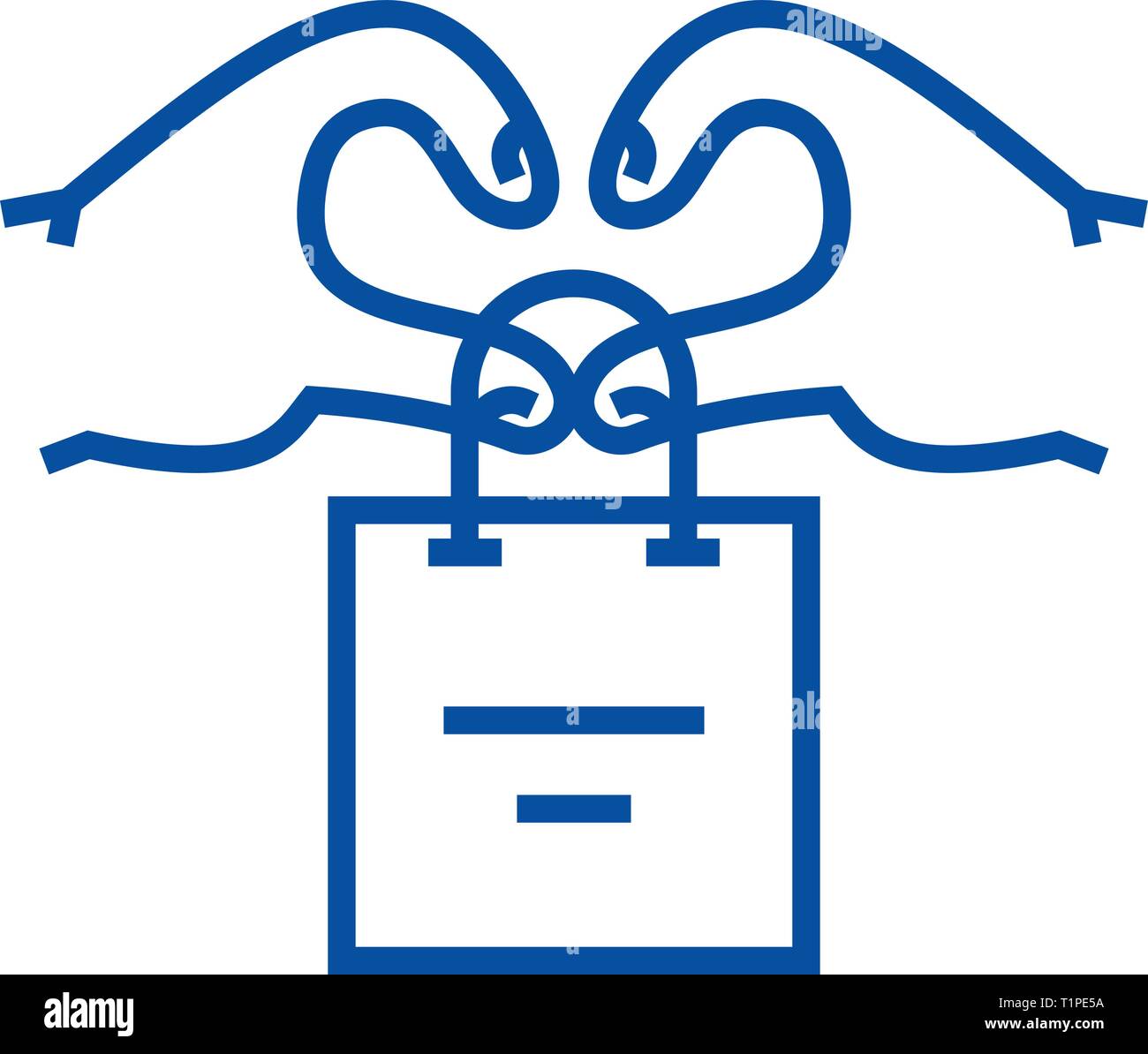 Client relation client, l'icône de la ligne du marketing concept ...