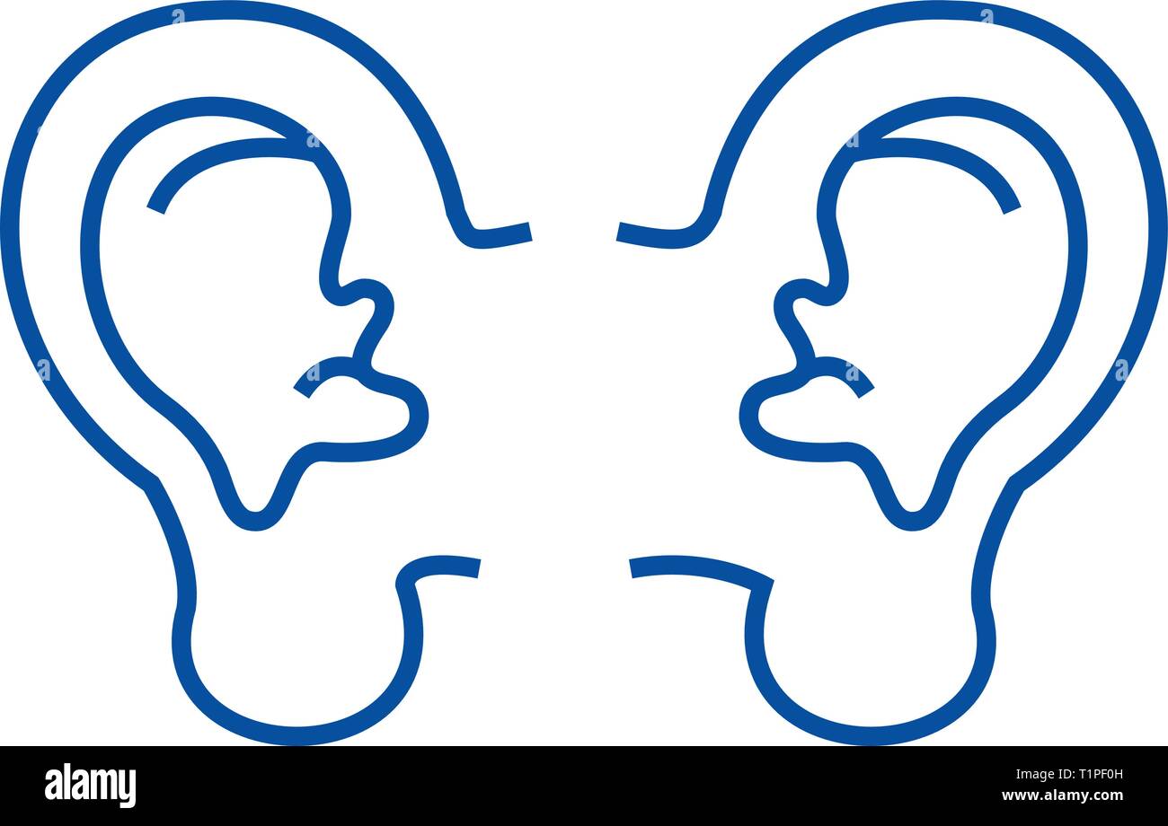Ear Icon Sense Organ Hear Banque d'image et photos - Alamy