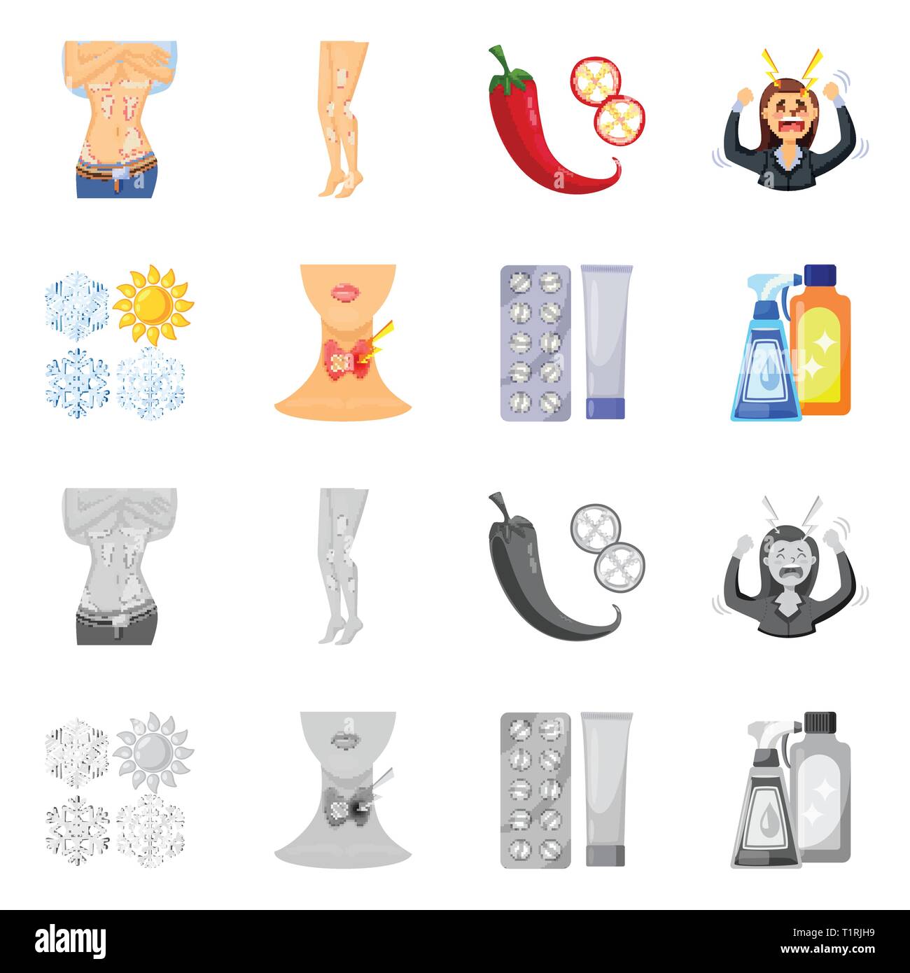 Psoriasis And Neck Banque Dimages Vectorielles Alamy