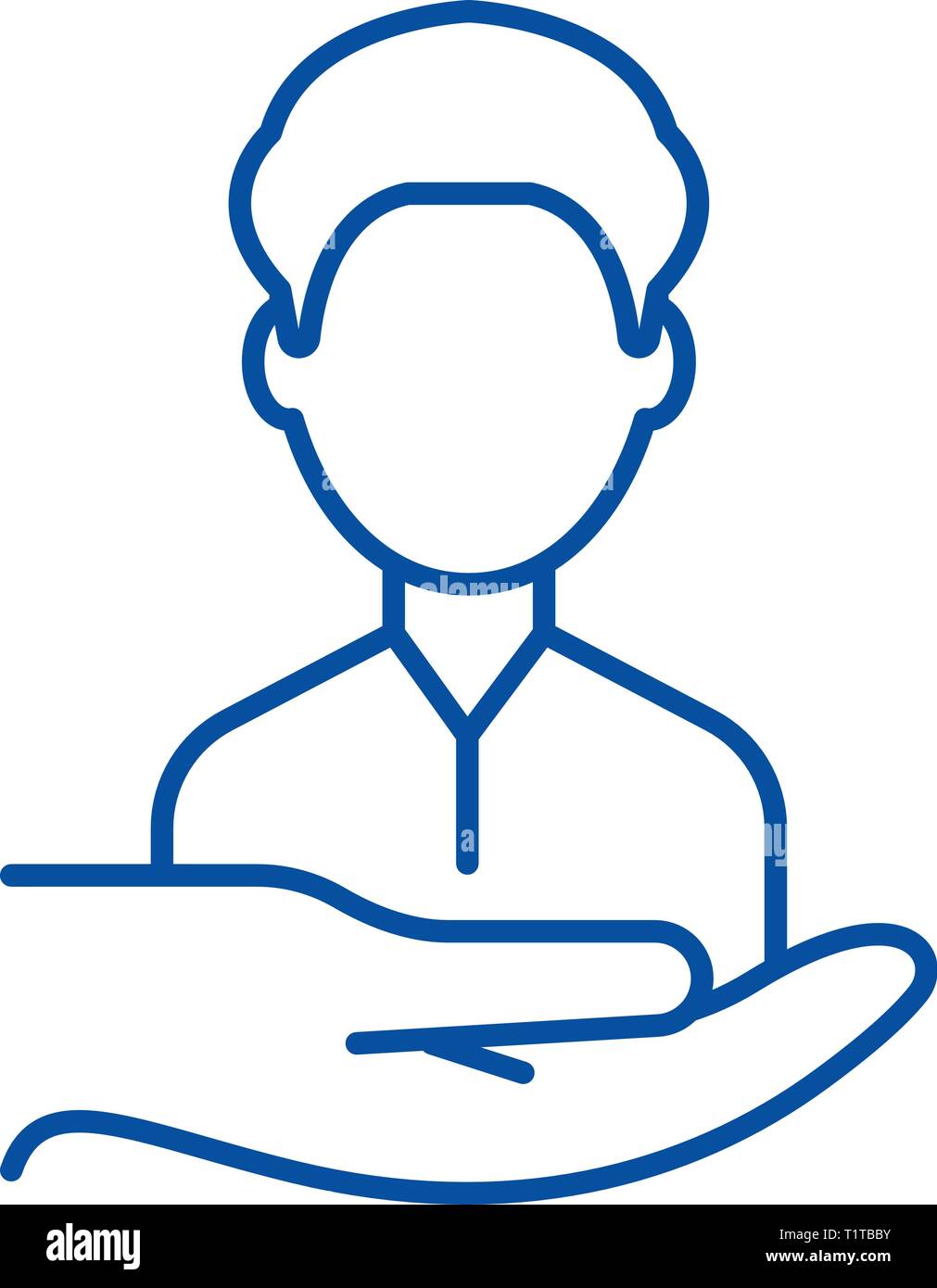 L'icône de la ligne de clients retour concept. Les clients Retour ...