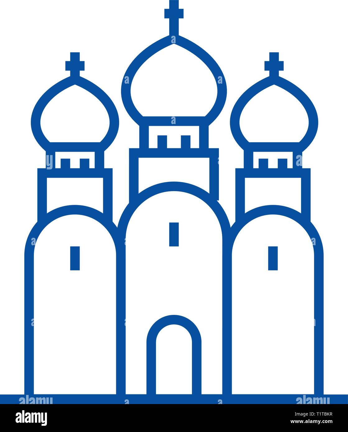 Eglise orthodoxe russe icône ligne concept. Eglise orthodoxe russe ...