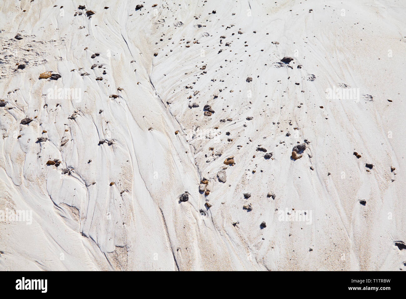 Carrière de sable. Close up de textures des dunes de sable. Un lac du ...