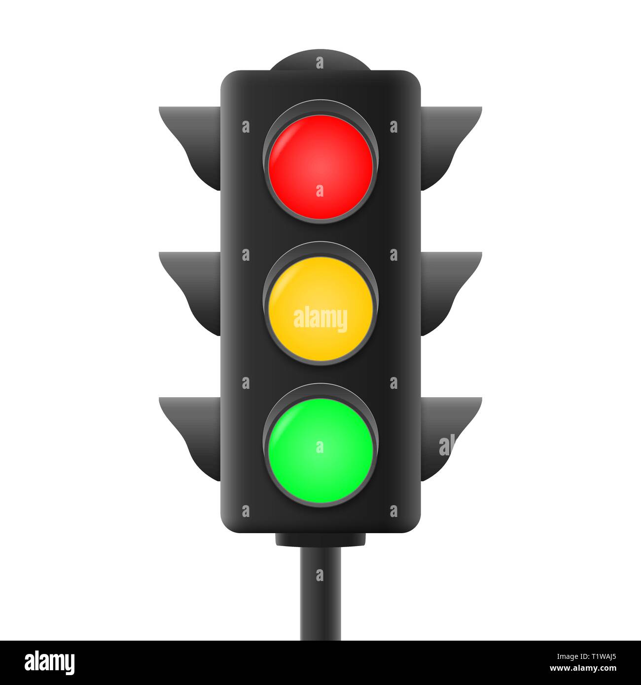 Feux de route de trafic réalistes . Vector illustration Image ...