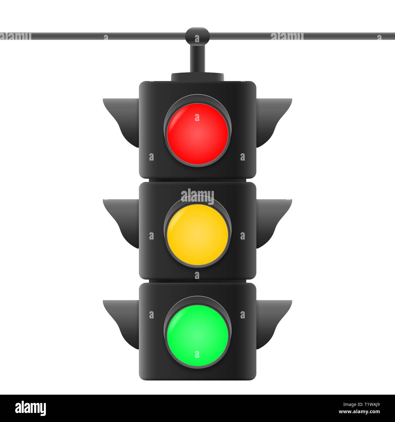 Feux de route de trafic réalistes . Vector illustration Image ...