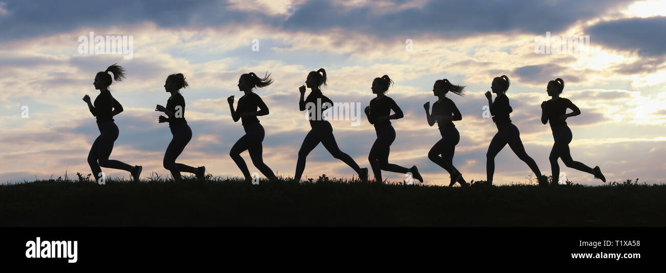 Girl Silhouettes Banque d'image et photos - Alamy