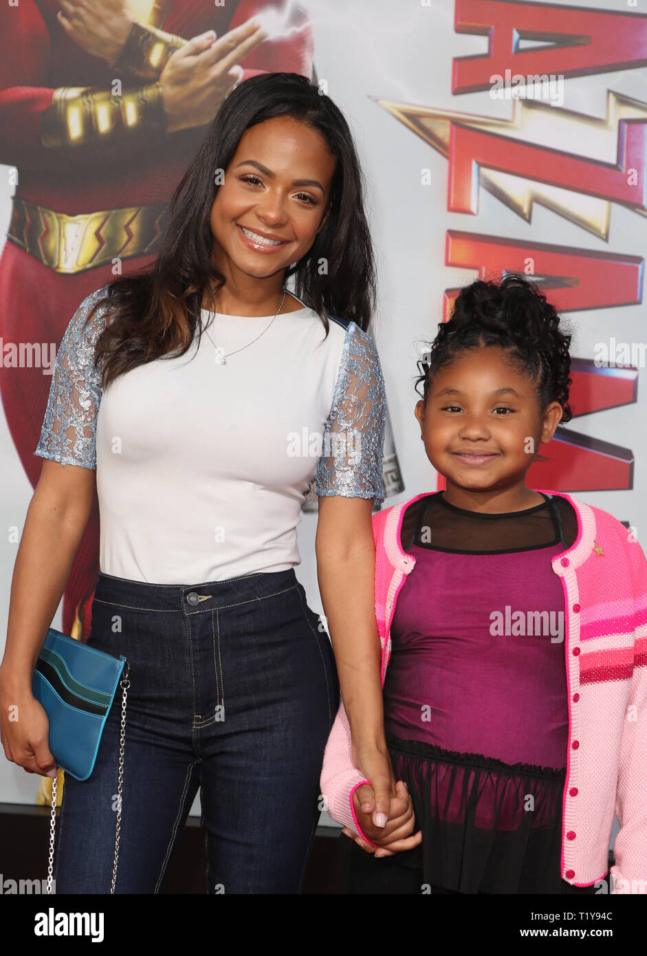 Hollywood 28 Mars : Christina Milian, Violet Madison Nash, arrive pour ...