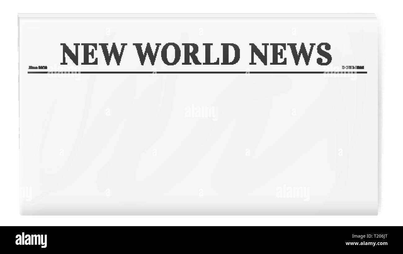 Journal vierge modèle. Page de couverture du magazine pliée Image ...