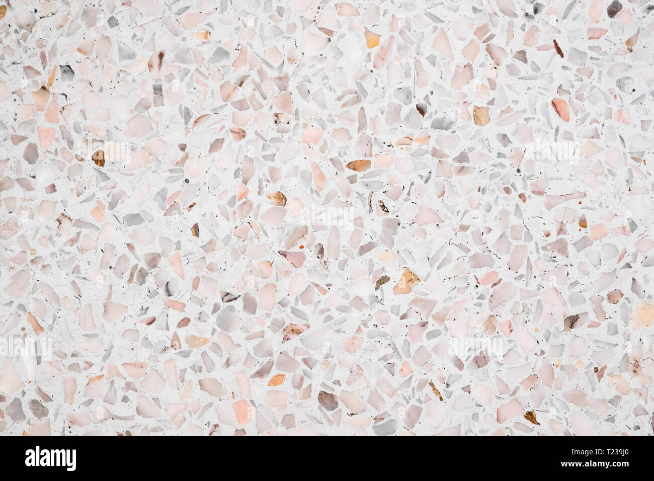 Mosaïque en pierre polie et motif et la couleur du mur en surface et du ...