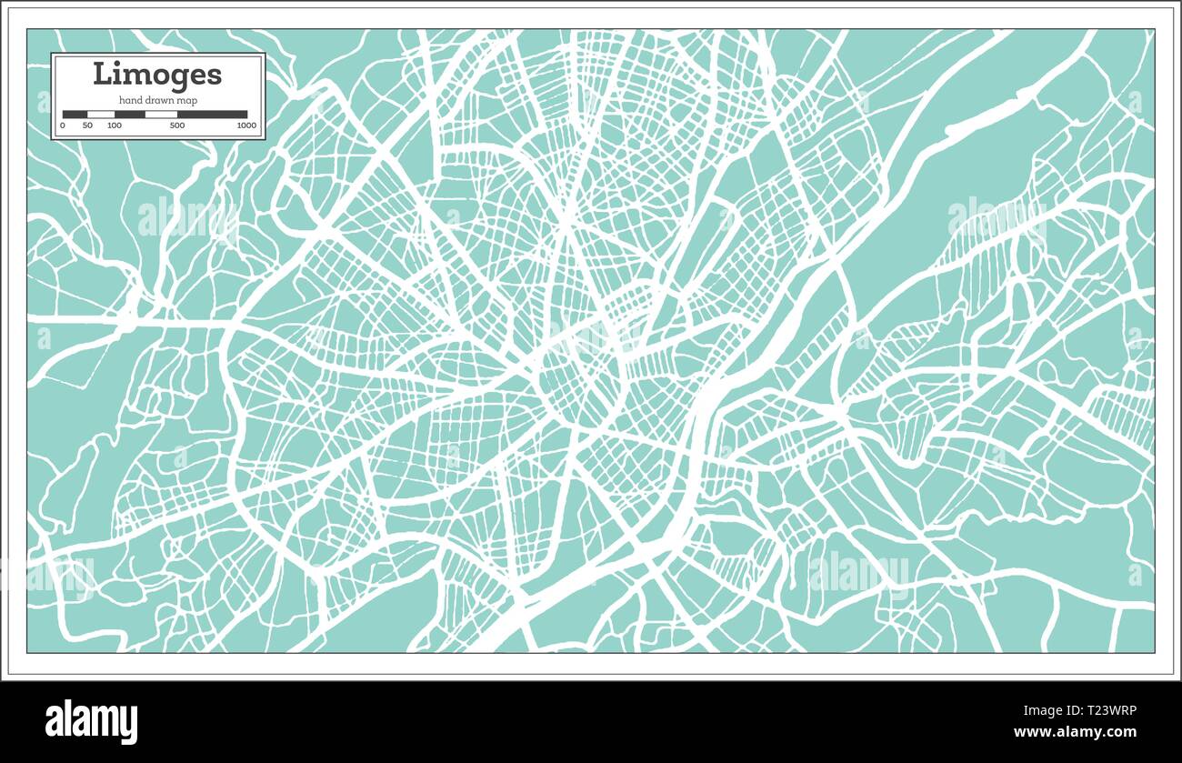 Carte de limoges Banque d'images vectorielles - Alamy