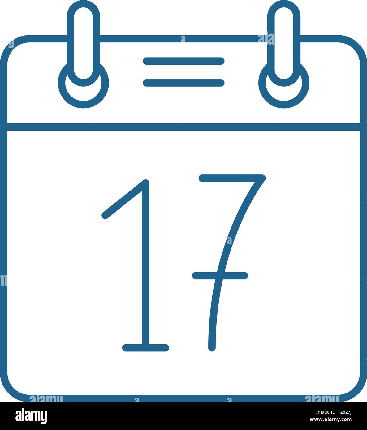 L'icône de la ligne de date calendrier concept. Date calendrier ...