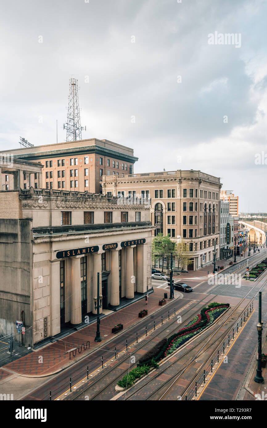 Rue principale du centre ville de houston Banque de photographies et d ...