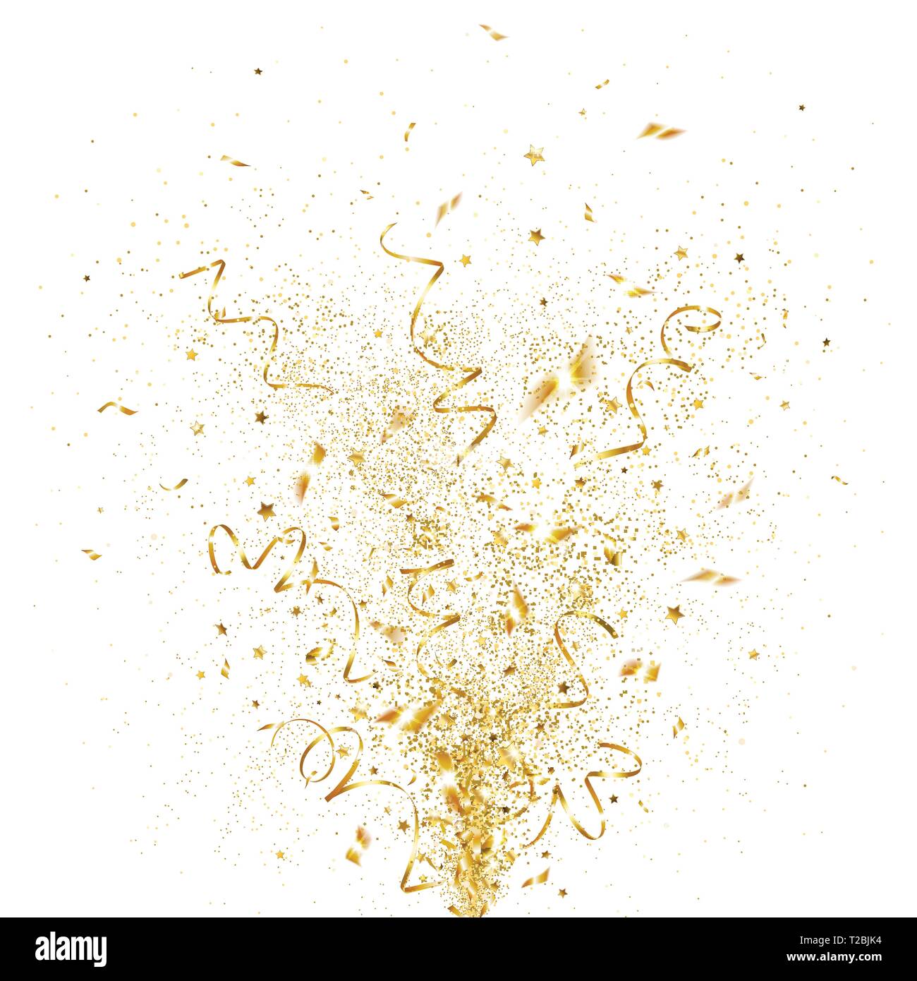 Confettis sur fond blanc Banque d'images vectorielles - Alamy