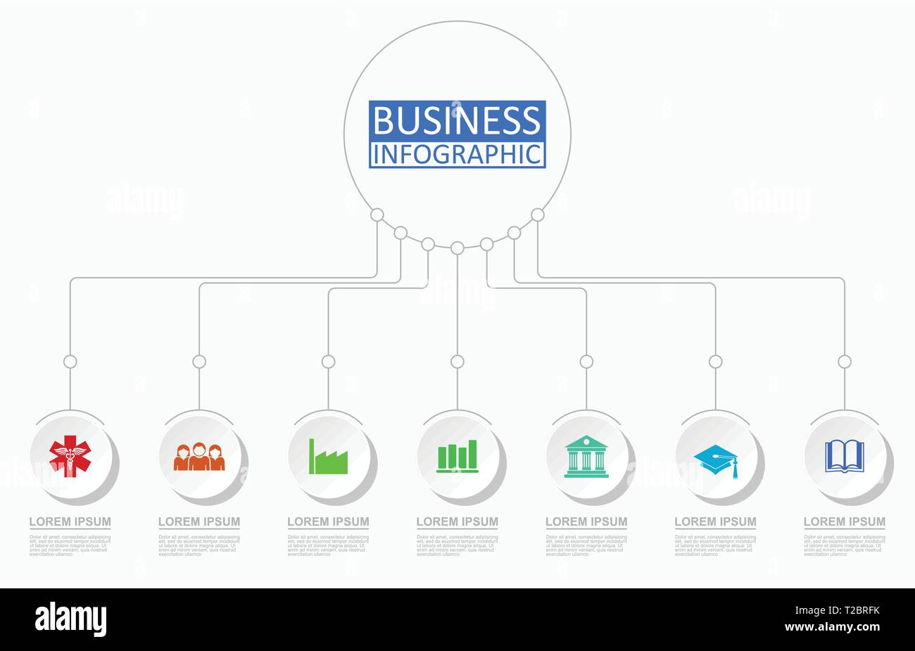 Infographic vector modèle pour Présentation, organigramme, diagramme ...
