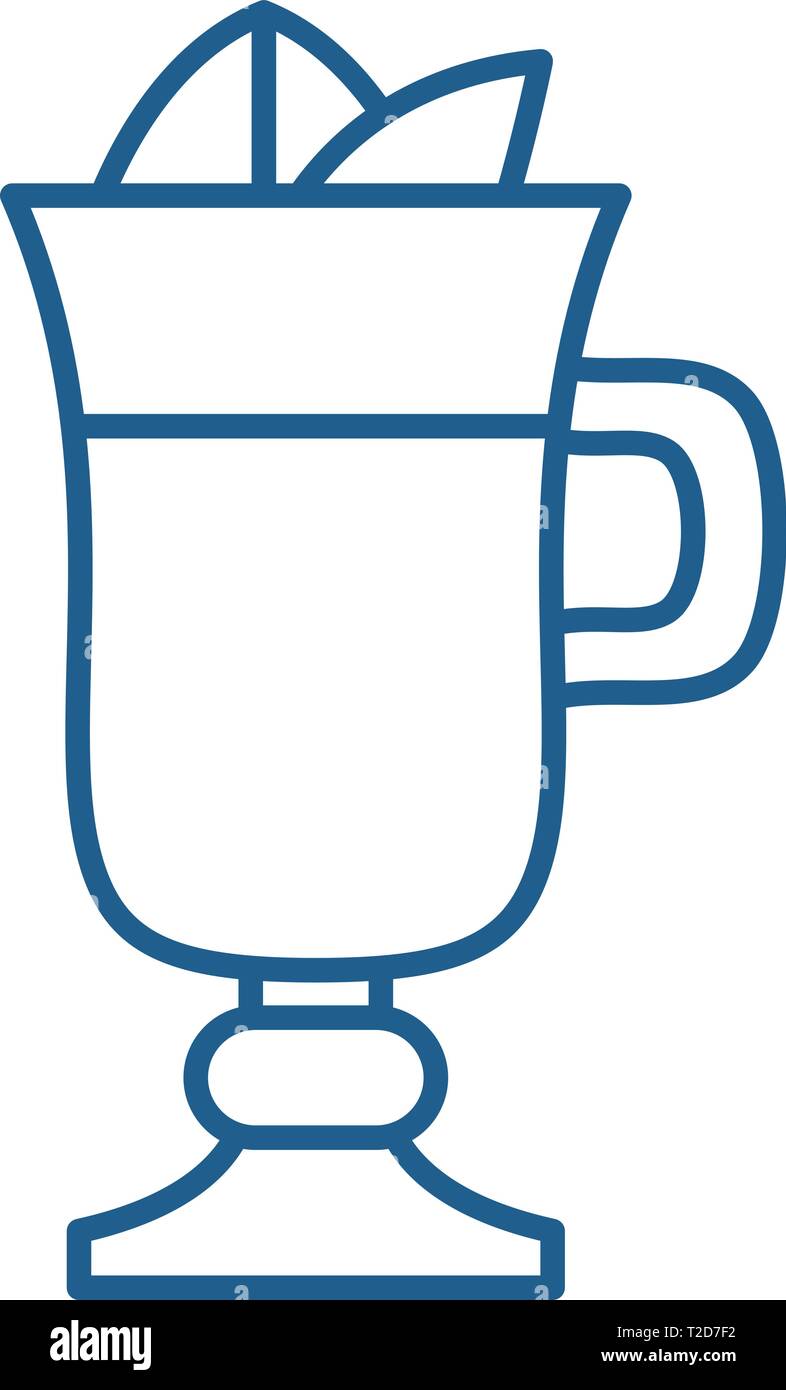 L'icône de la ligne du vin concept. Vin chaud symbole vecteur ...
