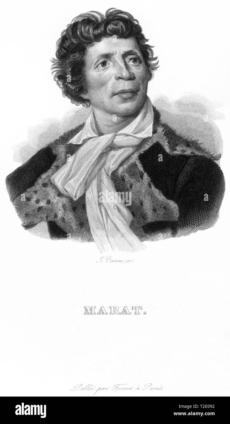 Jean paul marat Banque d'images noir et blanc - Alamy