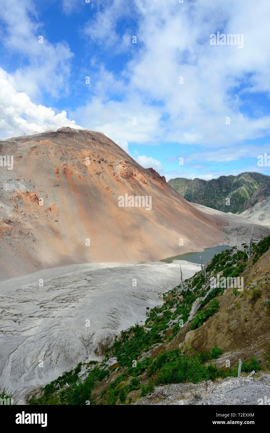Vue sur la caldeira du volcan chaiten Banque de photographies et d ...