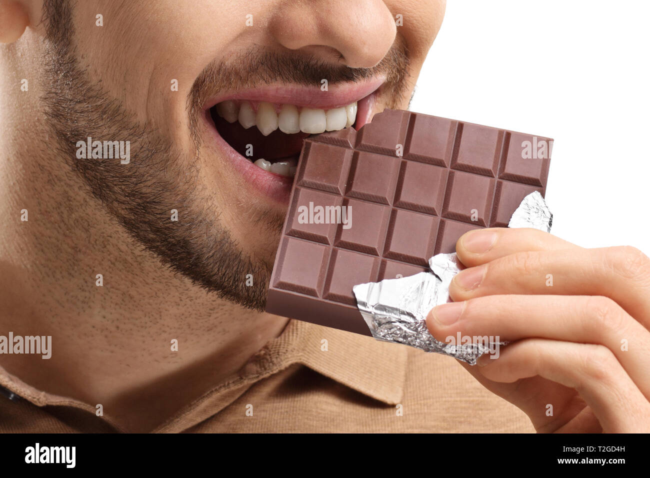 Eating chocolate Banque de photographies et d’images à haute résolution ...