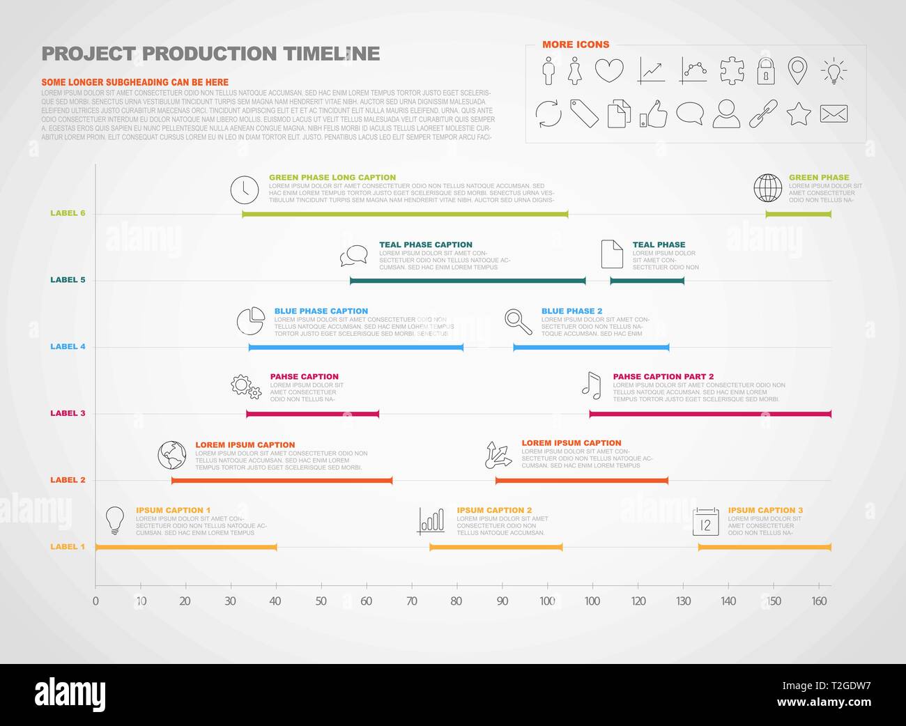 Calendrier du projet vecteur graphique - tableau de l'évolution du ...