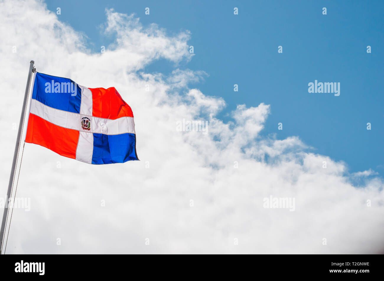 Drapeau symbole dominicain Banque de photographies et d’images à haute résolution - Alamy