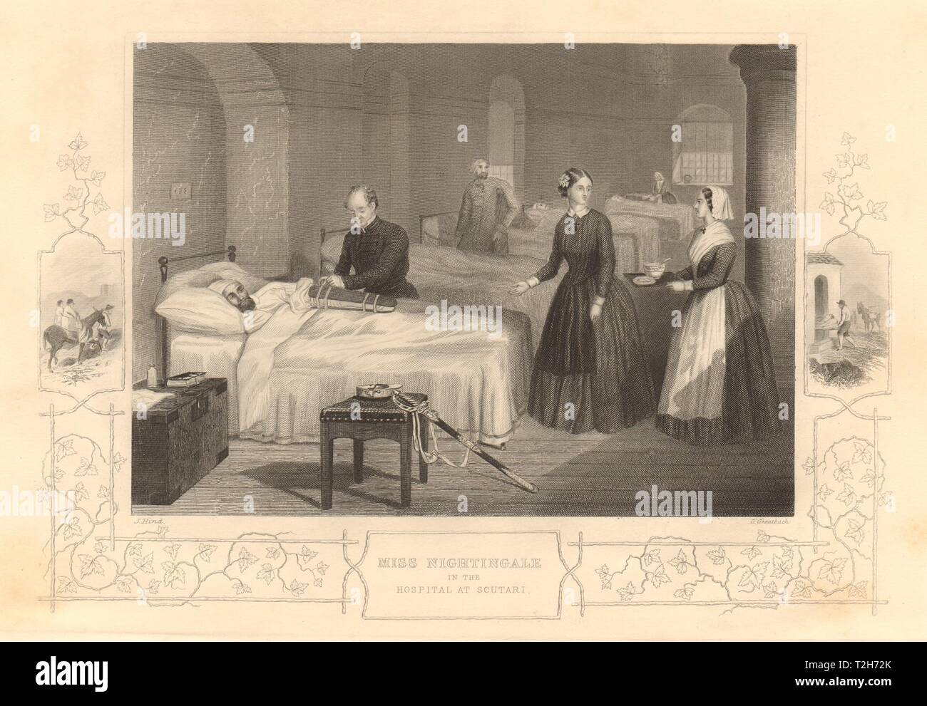 Guerre de Crimée. Florence Nightingale. L'hôpital de Scutari (Uskudar ...