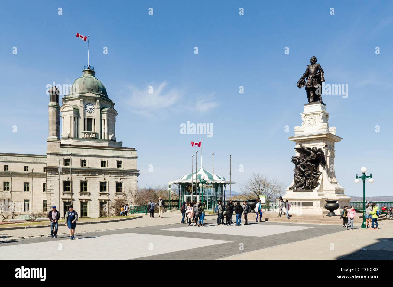 Quebec city statue samuel de champlain Banque de photographies et d ...