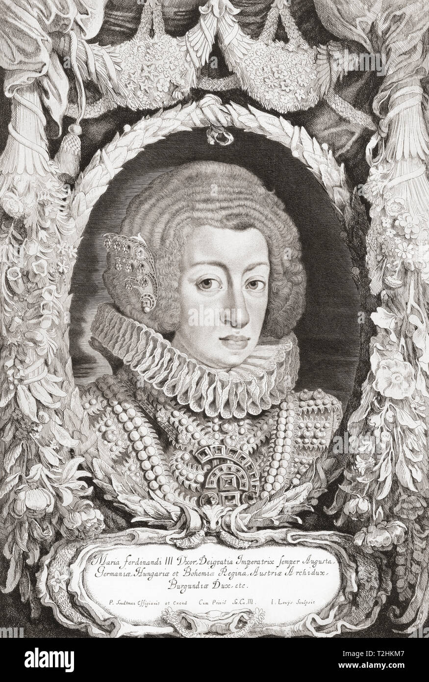 Anna Maria infante d'Espagne, 1606 - 1646. Fille du roi Philippe III d ...
