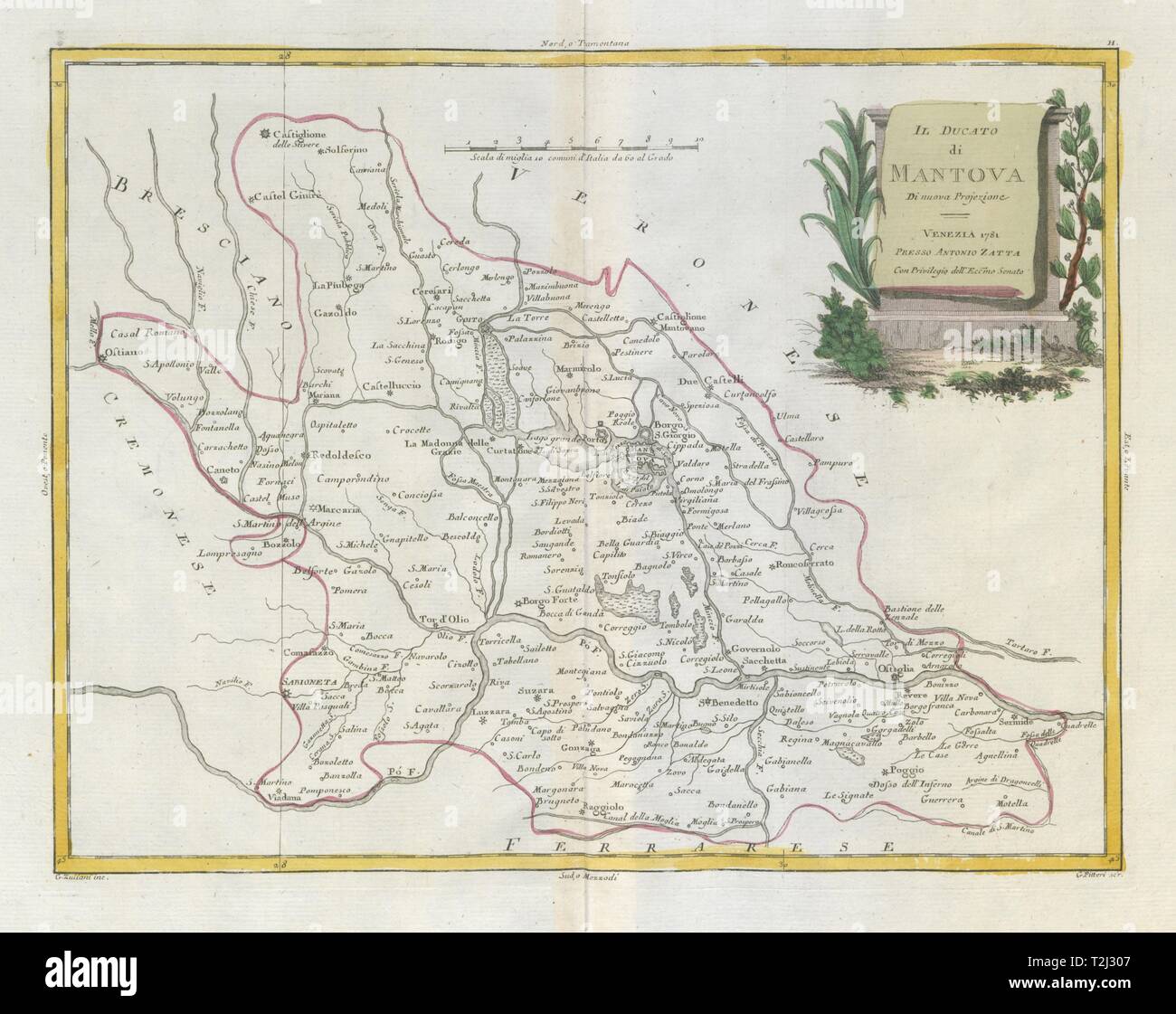 Mantova map Banque de photographies et d’images à haute résolution - Alamy