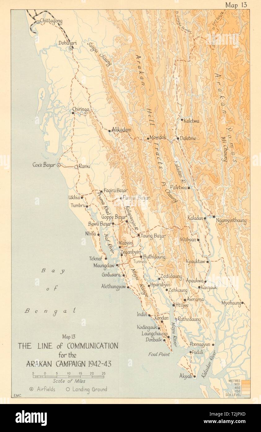 Burma campaign map Banque de photographies et d’images à haute ...